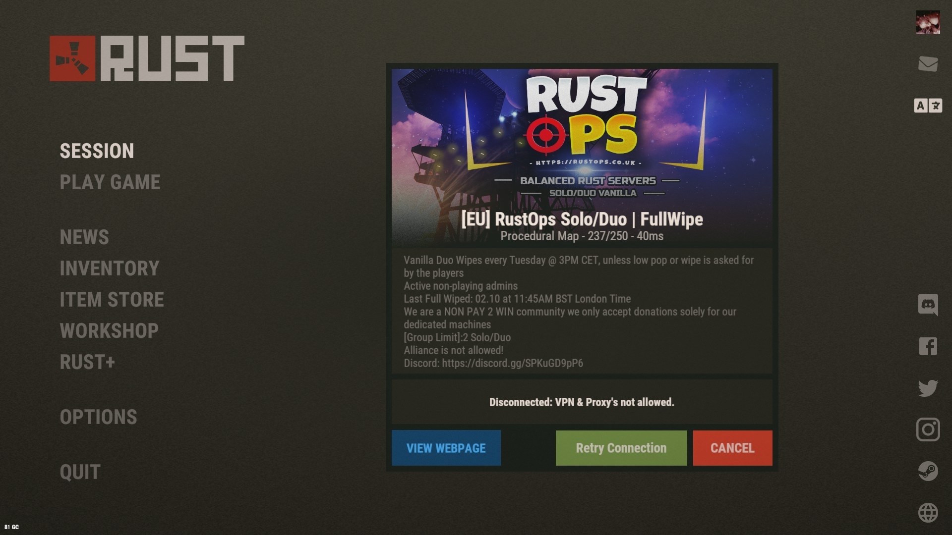 【問題】VPN 和 proxy 不允許 @RUST 哈啦板 - 巴哈姆特
