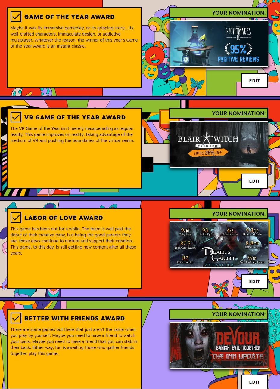 RE:【討論】STEAM 大獎2021 提名討論 @Steam 綜合討論板 哈啦板 - 巴哈姆特