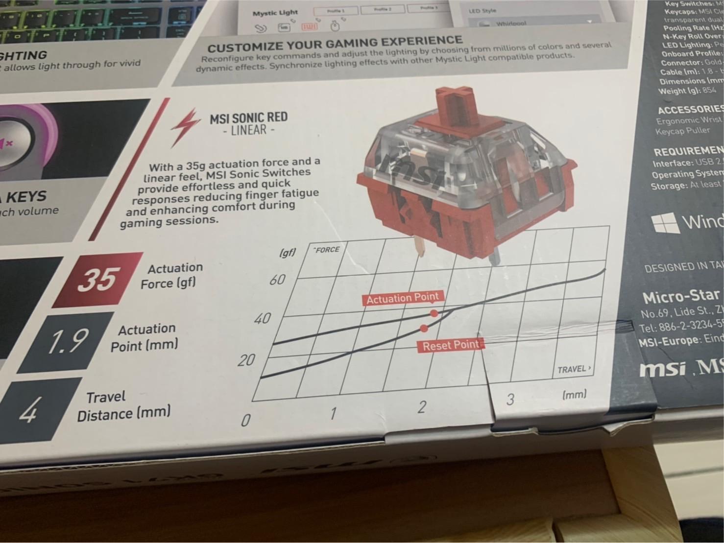【心得】MSI首款自有軸體鍵盤－Vigor GK71 Sonic鍵盤開箱 @電腦應用綜合討論 哈啦板 - 巴哈姆特