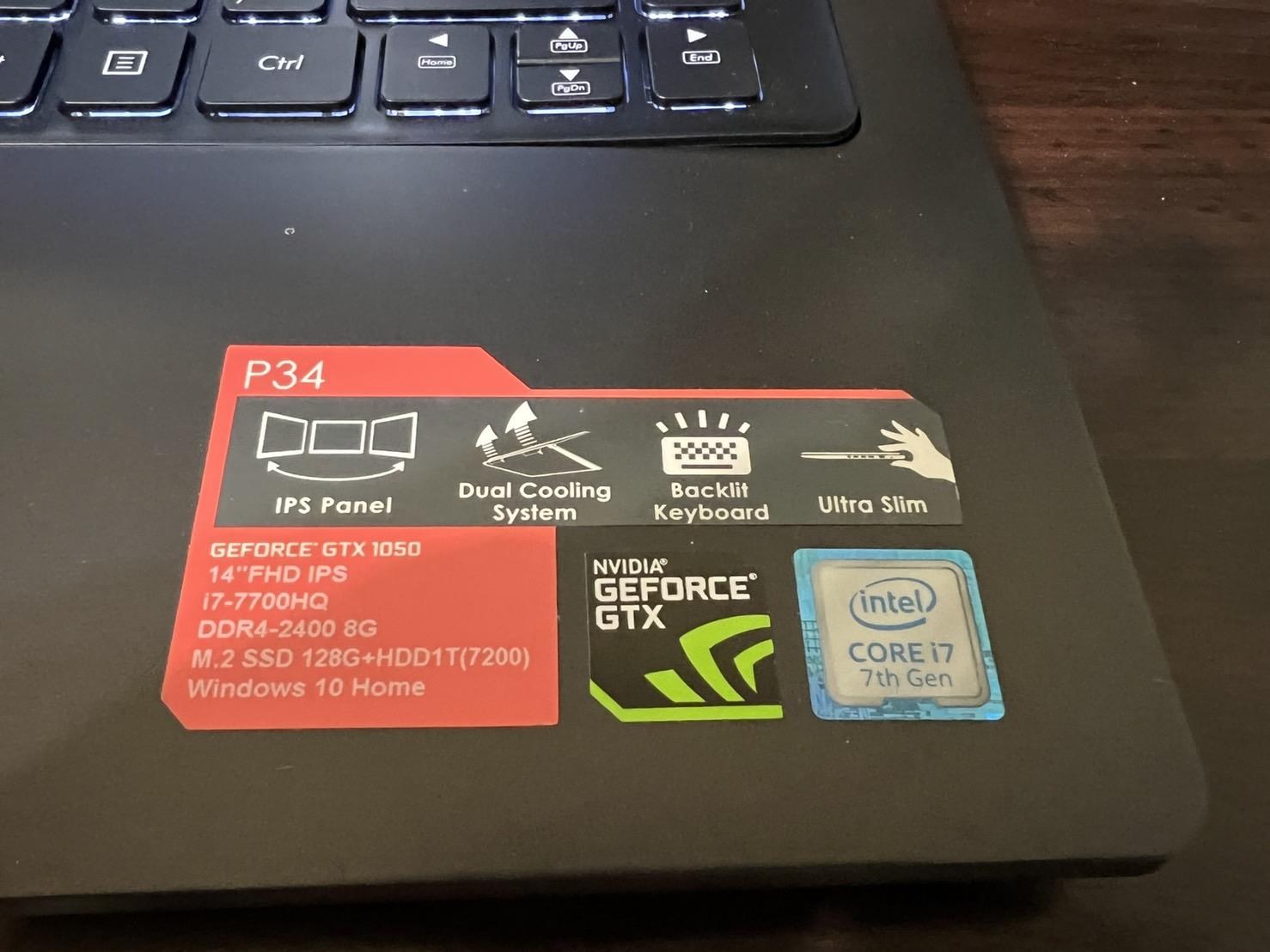 【出售】技嘉筆電 Gigabyte P34Gv7 14吋FHD i7-7700HQ GTX1050 DDR4-16G @ACG二手交易板 哈啦板 - 巴哈姆特