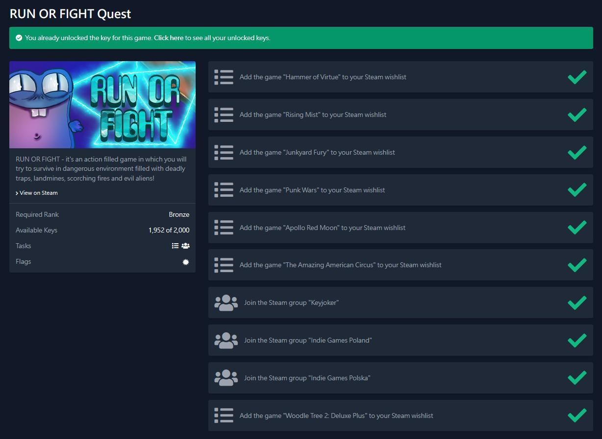 【銅牌】RUN OR FIGHT @Steam 綜合討論板 哈啦板 - 巴哈姆特