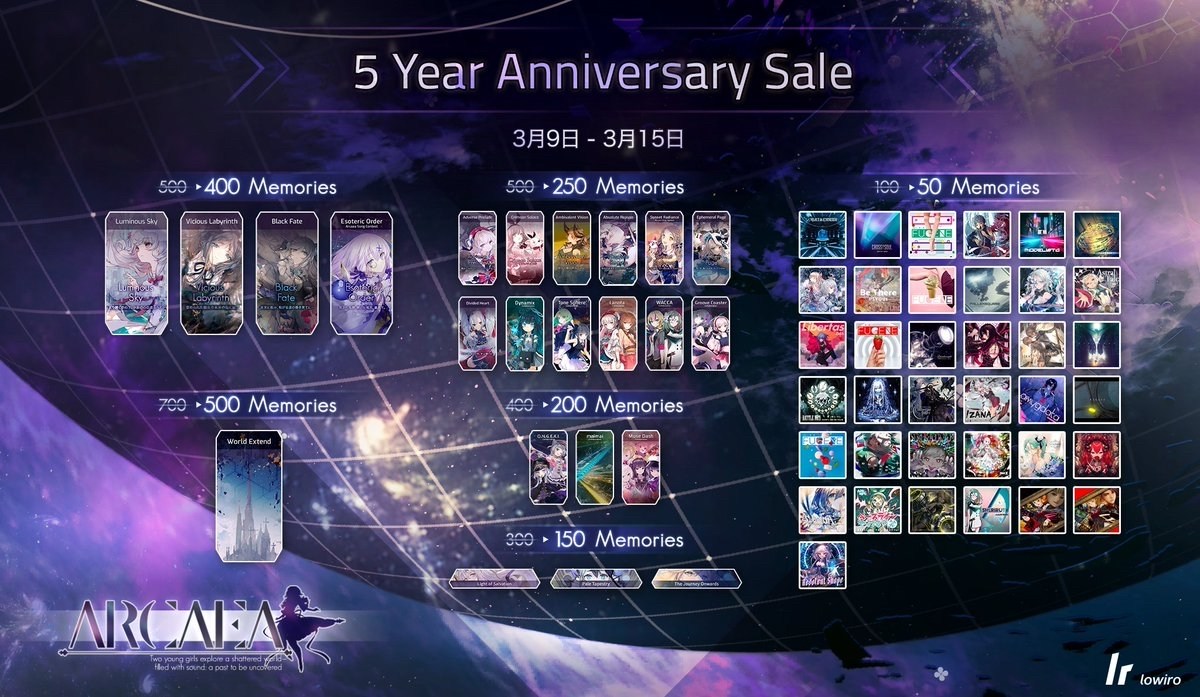 【情報】Arcaea五週年慶祝活動 @Arcaea 哈啦板 - 巴哈姆特