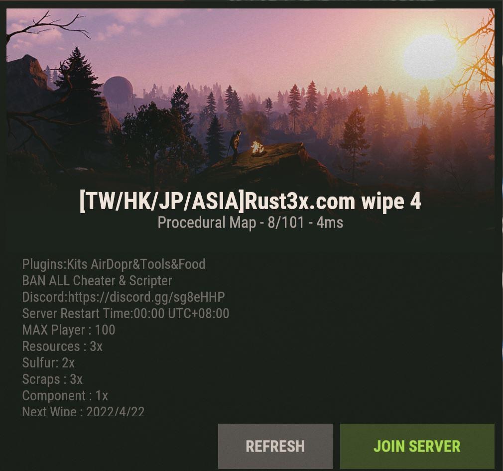 【情報】Rust3X PVP Server wipe 4/14 @RUST 哈啦板 - 巴哈姆特