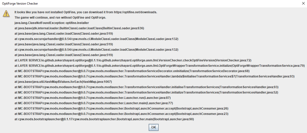 【問題】optifine/optiforge 1.17.1 錯誤 @Minecraft 我的世界（當個創世神） 哈啦板 - 巴哈姆特
