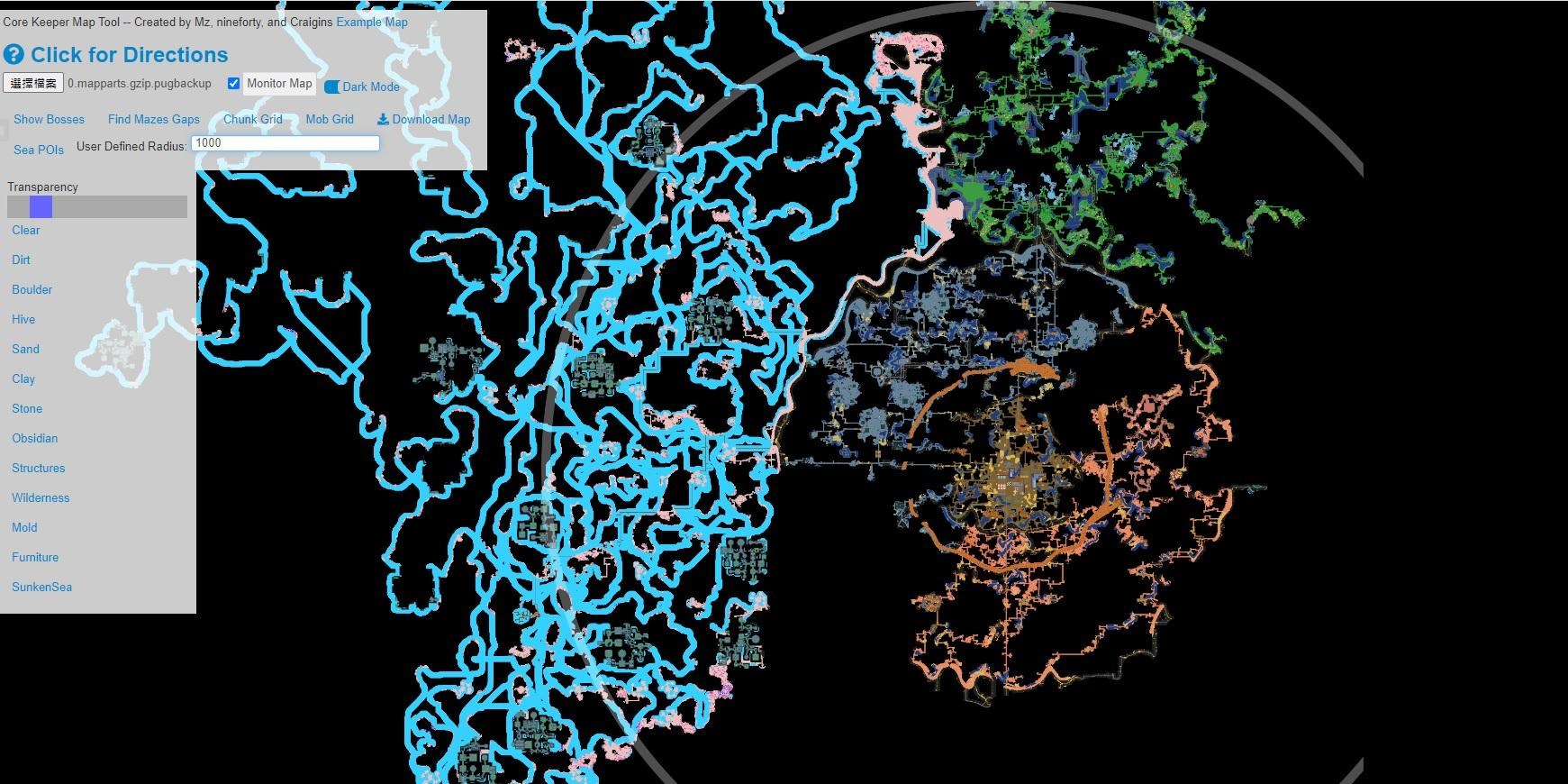 RE:【討論】給沒找到大遺跡的一個大概方位(有找到的可以截一下圖一起討論 @Core Keeper 哈啦板 - 巴哈姆特
