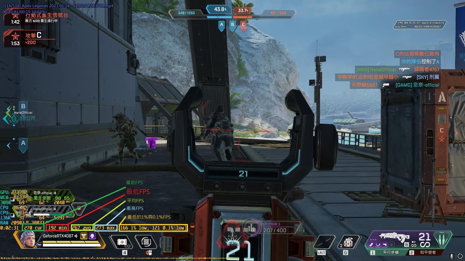 【密技】使用RTSS來看你的設備能穩多少FPS @APEX 英雄 哈啦板 - 巴哈姆特