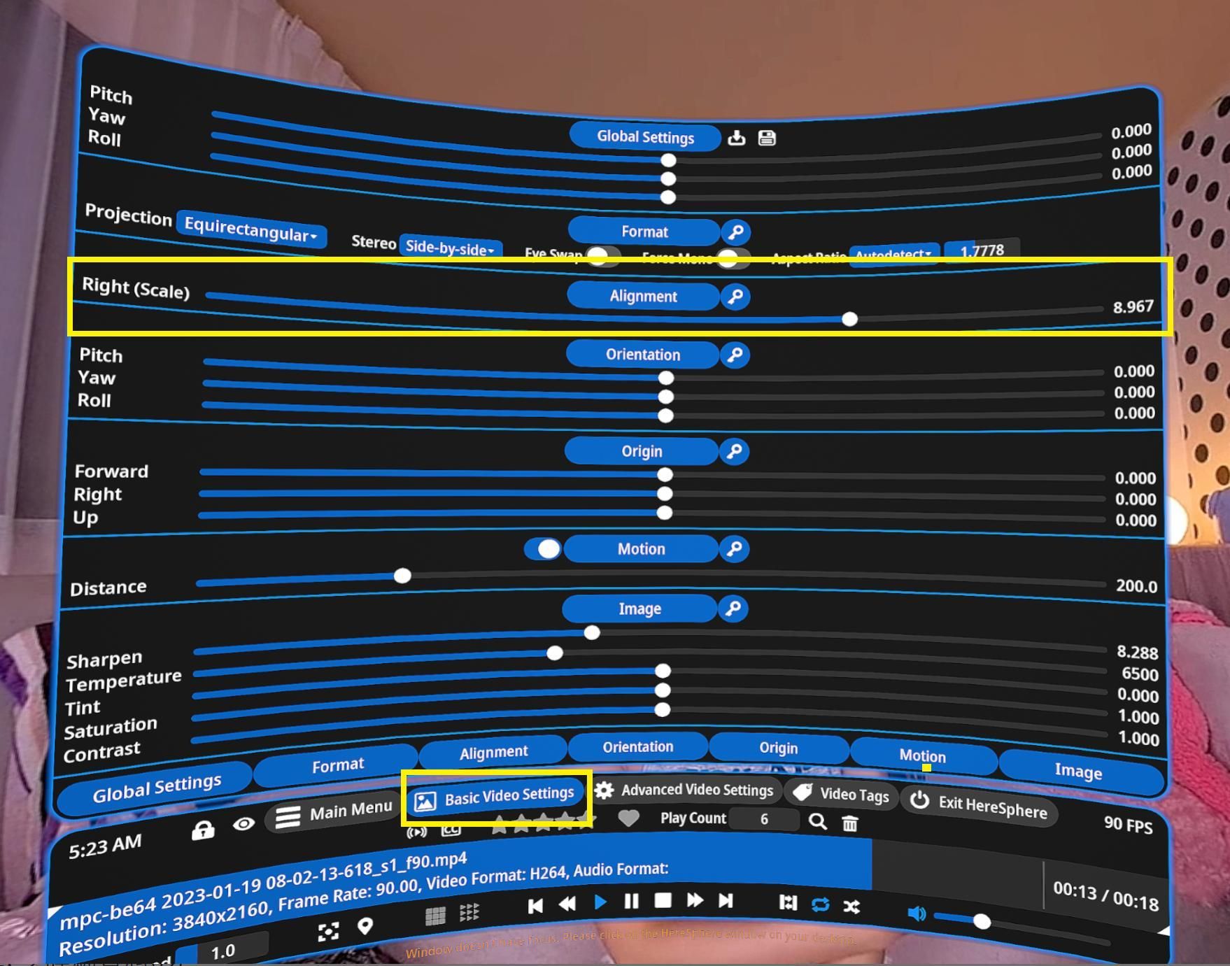【心得】VR影片播放器 HereSphere的調整世界比例功能 @VR 虛擬實境綜合討論 哈啦板 - 巴哈姆特