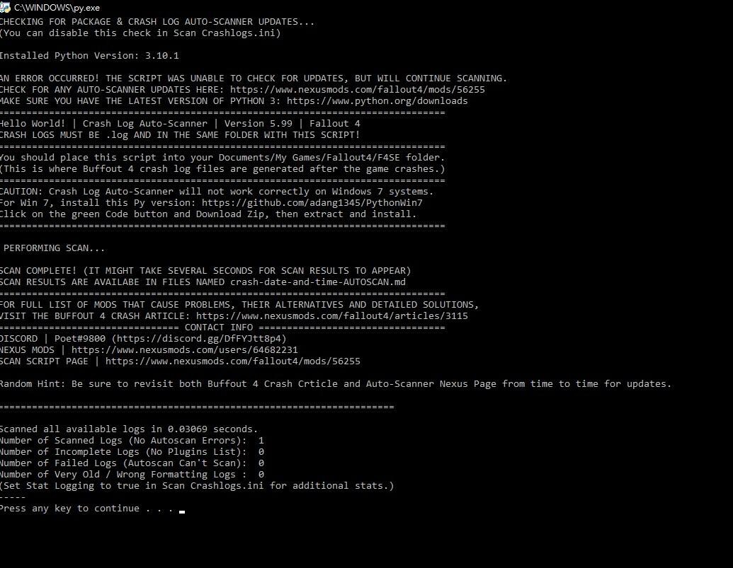 【心得】程式分享：Fallout 4 CTD排錯救星 - Crash Log Auto Scanner (112/1/2 完成更新內文) @異塵餘生 系列 哈啦板 - 巴哈姆特