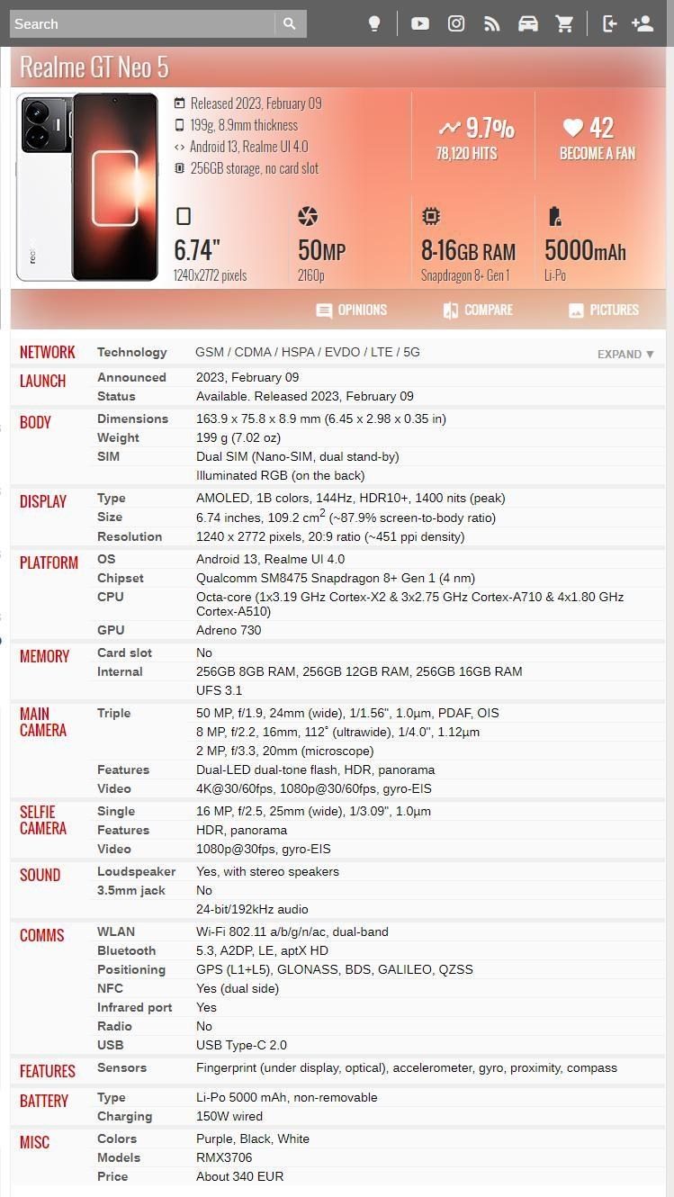 【情報】Realme GT Neo5 下一代的CP值之神? @智慧型手機 哈啦板 - 巴哈姆特
