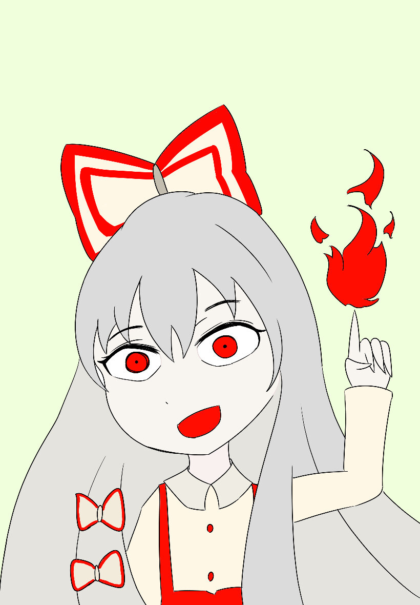 每日畫畫1/2-藤原妹紅 - ian20020212的創作 - 巴哈姆特