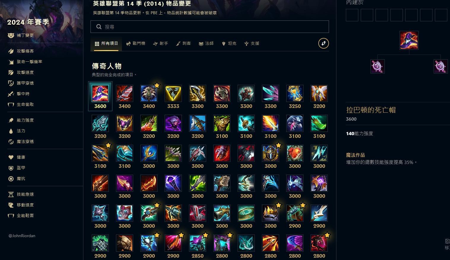 【問題】S14 裝備的改動 哪些角色會吃到紅利? @英雄聯盟 League of Legends 哈啦板 - 巴哈姆特