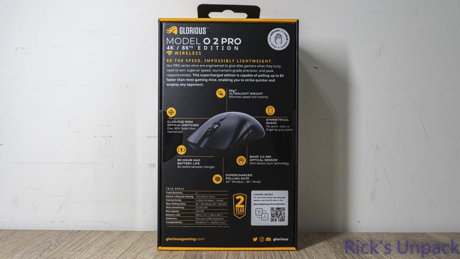 【心得】【開箱】無線4K回報率、輕量對稱鼠 | Glorious Model O2 PRO 4K/8K WIRELESS @電腦應用綜合討論 ...