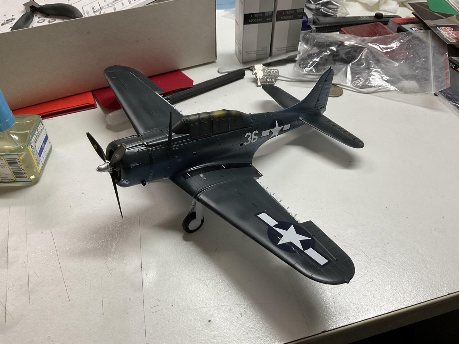 【作品分享】Academy SBD-5 "Battle of the Philippine Sea" & HOBBY BOSS TBM-3 ...