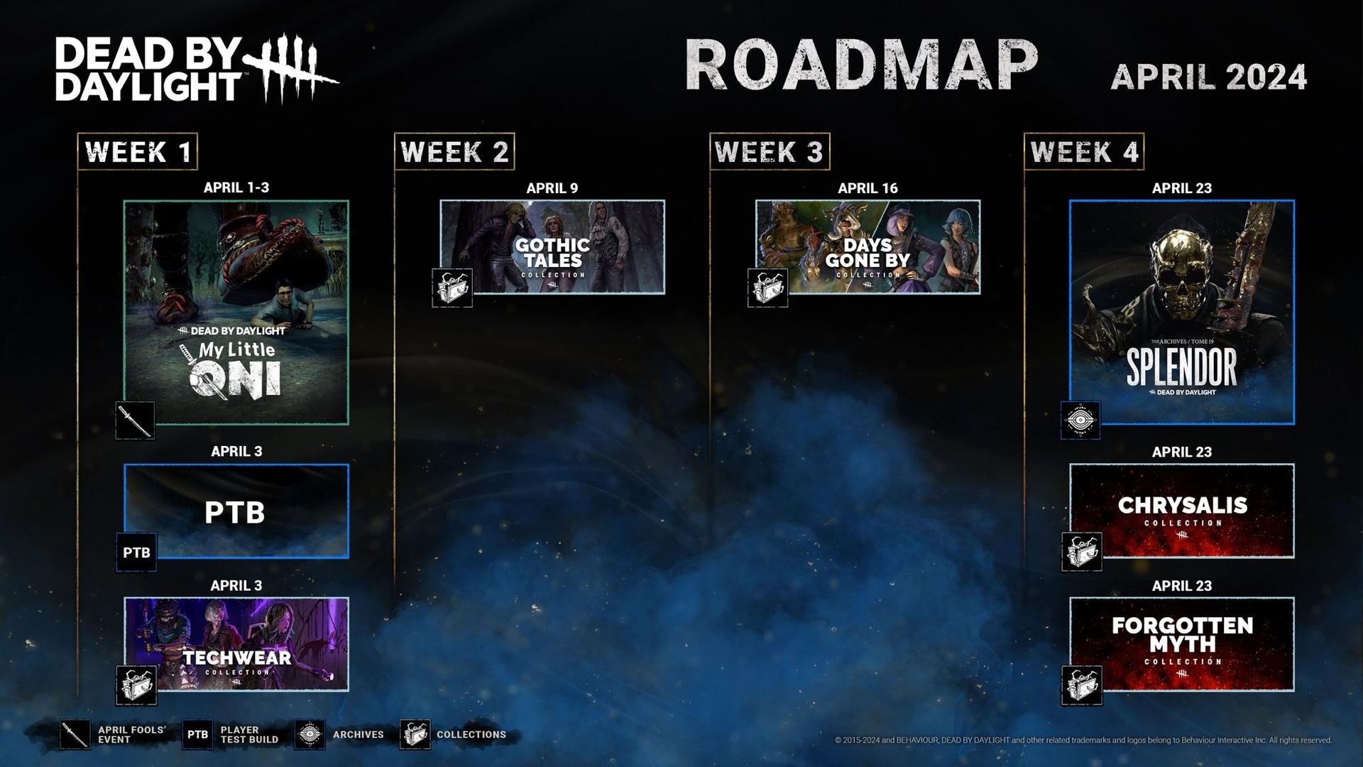 【情報】官方四月排程圖 @Dead by Daylight（黎明死線） 哈啦板 - 巴哈姆特