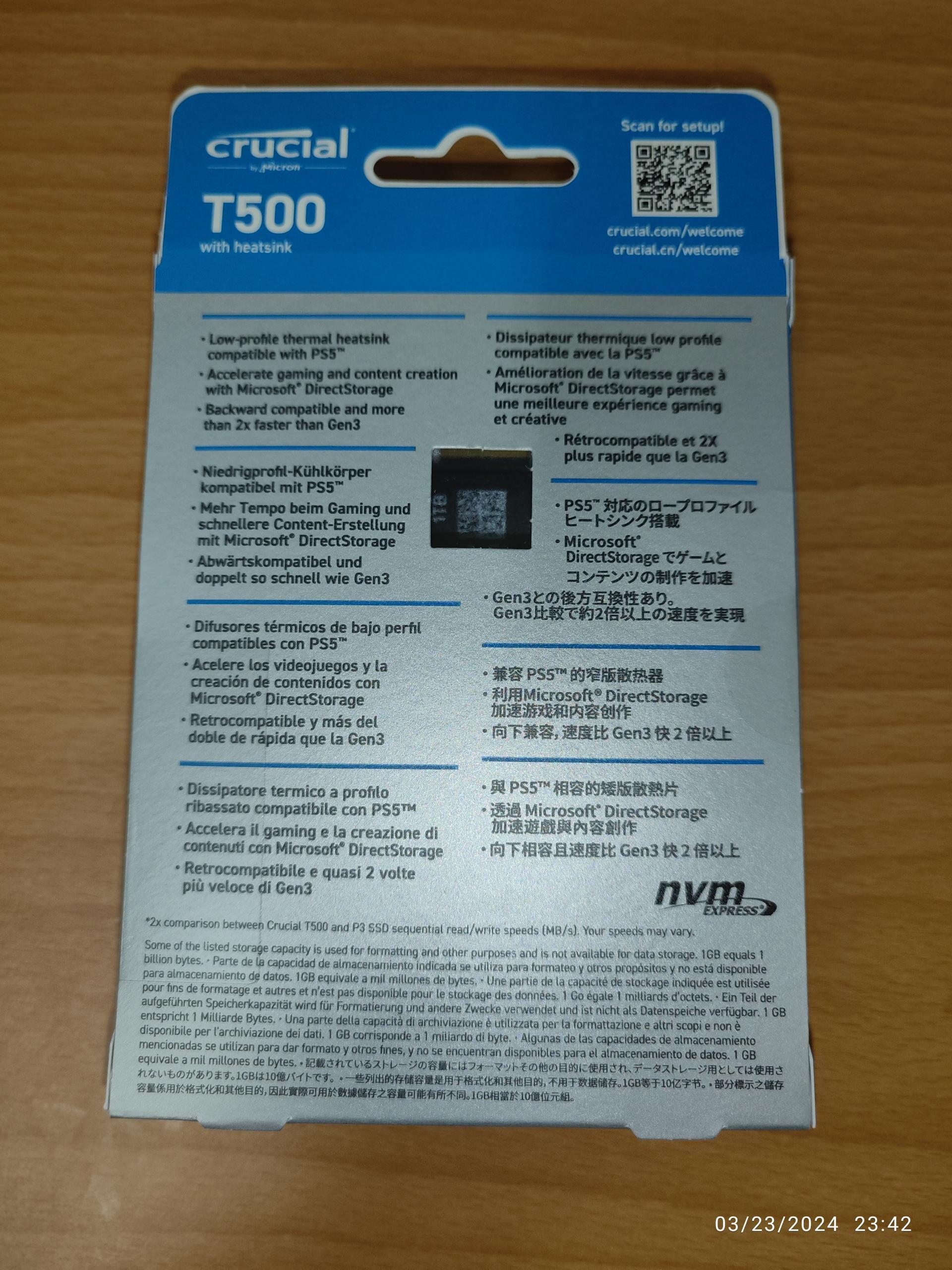 【問題】Let me try try see - Crucial T500 @電腦應用綜合討論 哈啦板 - 巴哈姆特