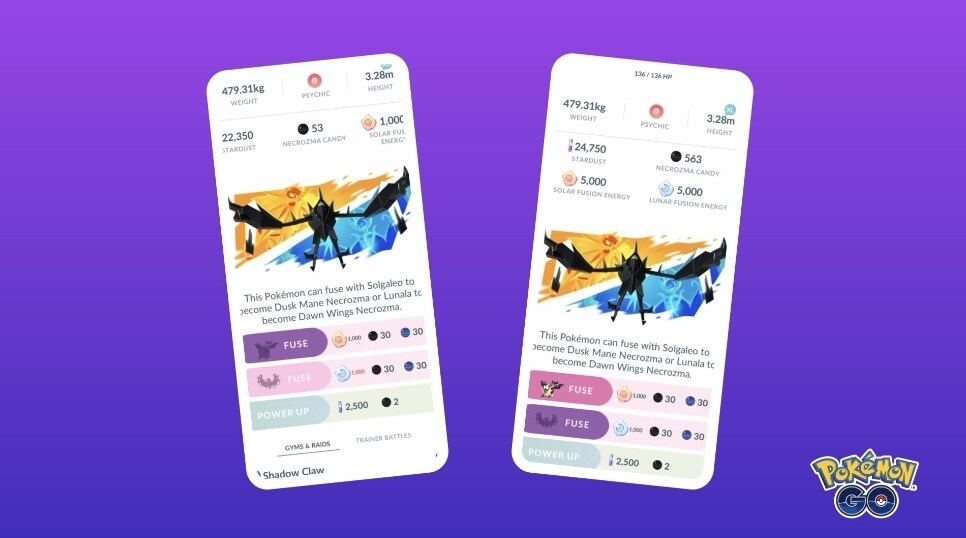 【情報】「奈克洛茲瑪（黃昏之鬃）」和「奈克洛茲瑪（拂曉之翼）」於《Pokémon GO》登場！ @Pokemon GO 哈啦板 - 巴哈姆特