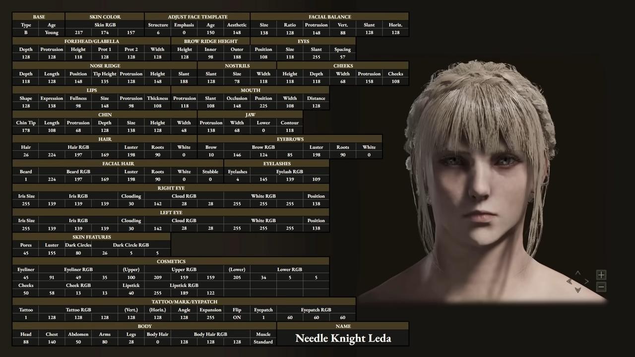 【情報】DLC NPC的捏臉數據 @艾爾登法環 系列 哈啦板 - 巴哈姆特