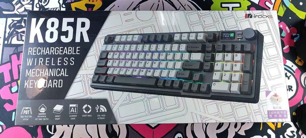 【心得】irocks K85R 雙模無線機械鍵盤石墨灰色紅莓軸開箱 /完全拆解 /優化改造 /延遲測試 @電腦應用綜合討論 哈啦板 - 巴哈姆特