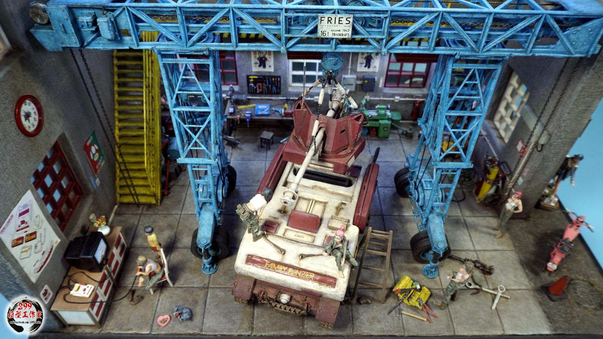 【作品分享】1/35 情景作品【Family Panzer Factory】 @模型技術與資訊 哈啦板 - 巴哈姆特