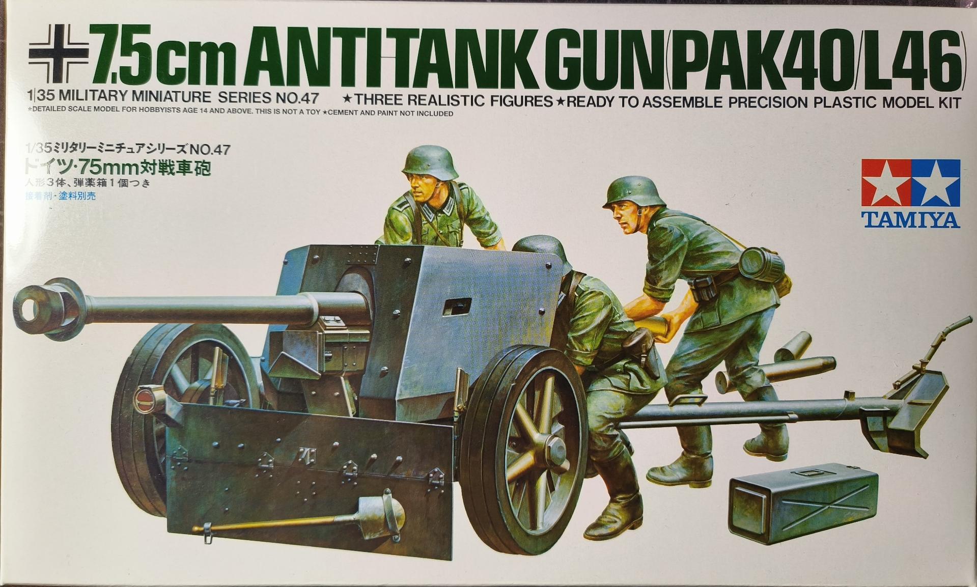 半被迫入坑模型萌新(3) - 1/35 7.5cm Anti-Tank Gun (PaK 40/L46) (TAMIYA ...