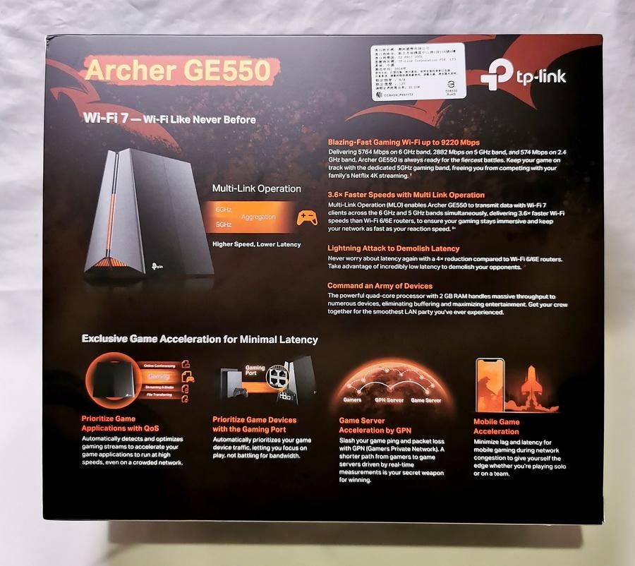 【心得】TP-Link Archer GE550 - 暢遊網路、遊戲加速、Wi-Fi 7 電競路由器 @電腦應用綜合討論 哈啦板 - 巴哈姆特