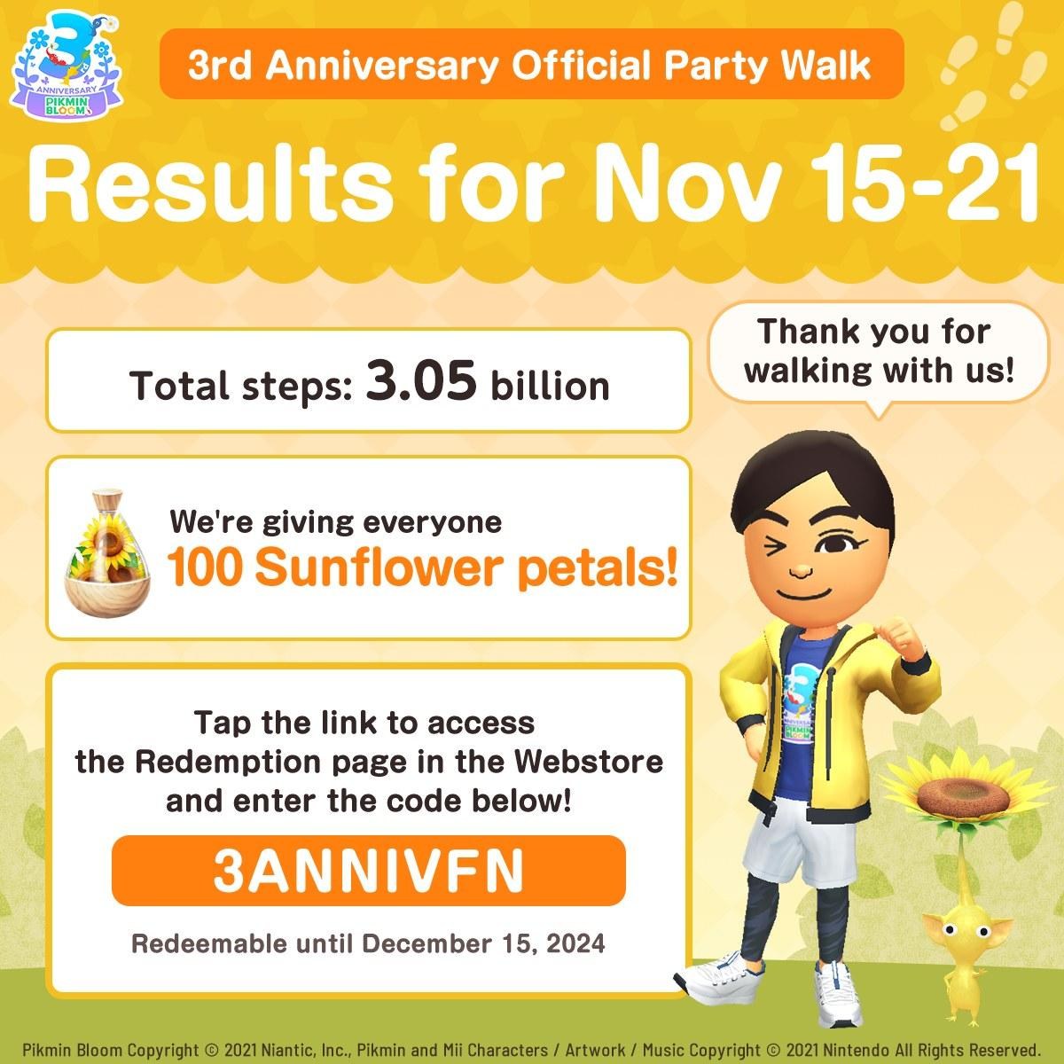 【情報】慶祝Pikmim Bloom 3週年的官方Party Walk！ @Pikmin Bloom 哈啦板 - 巴哈姆特