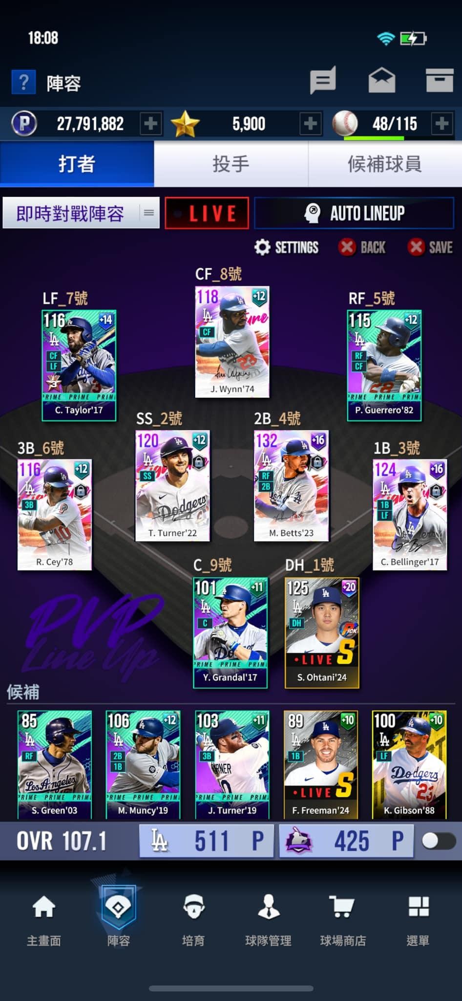 【徵俱樂部】道奇 OVR 107 徵活躍俱樂部 @MLB 勁旅對決 哈啦板 - 巴哈姆特