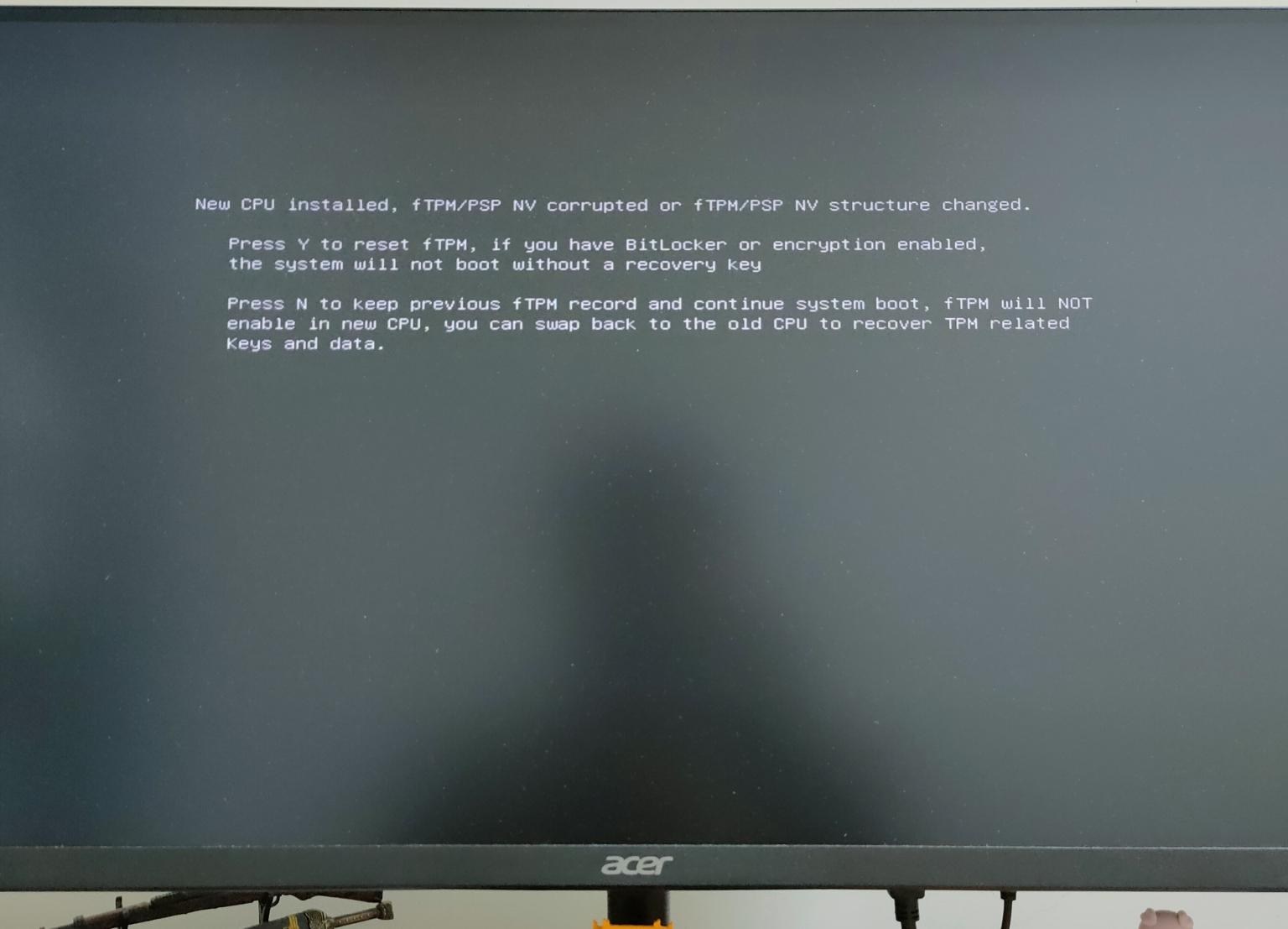 【問題】最近開機偶爾會出現：安裝了新 CPU、TPM/PSP NV 損壞或（TPM/PSP NV 結構已變更。） @電腦應用綜合討論 哈啦板 ...