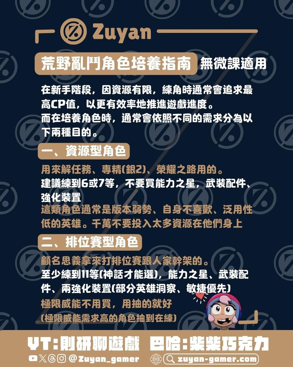 【心得】新手初期角色培養指南 @荒野亂鬥 哈啦板 - 巴哈姆特