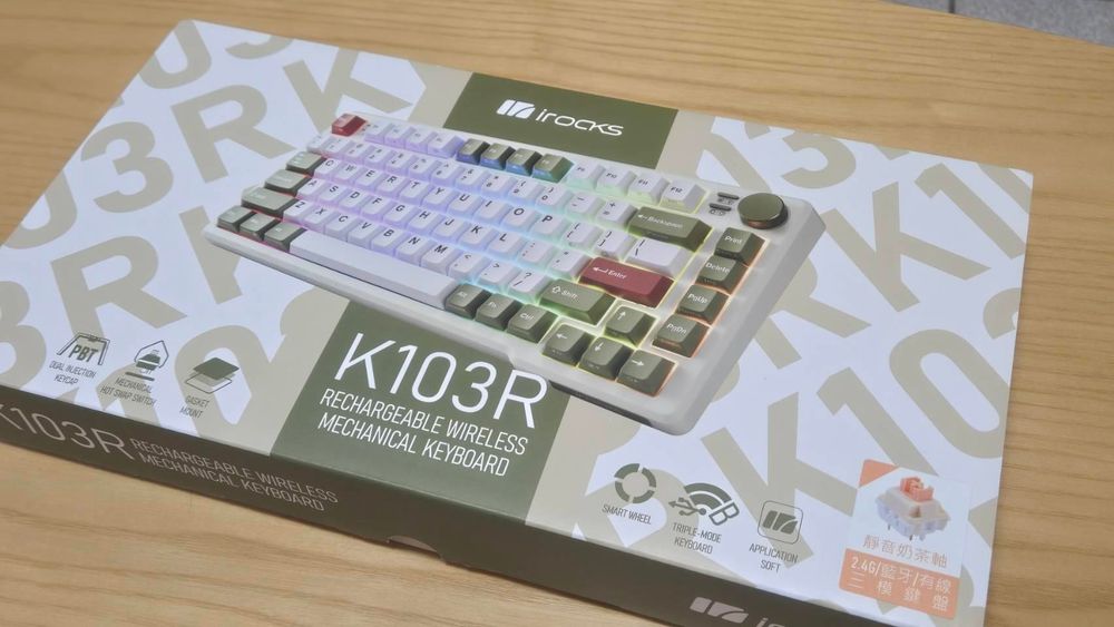 【心得】換換病發作 輕巧75%鍵盤irocks k103r靜音奶茶軸開箱 @電腦應用綜合討論 哈啦板 - 巴哈姆特