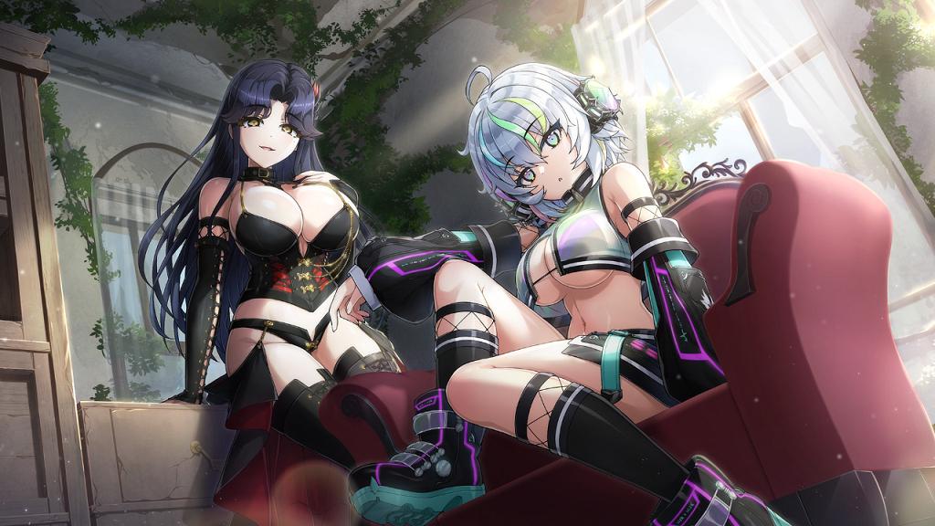 日版《洶湧海豚》推出 2.5 週年新衣裝「熱情的女王／海豚祭」憂乃、「漆黑共感／海豚祭」玄口夢麗 - swordking的創作 - 巴哈姆特