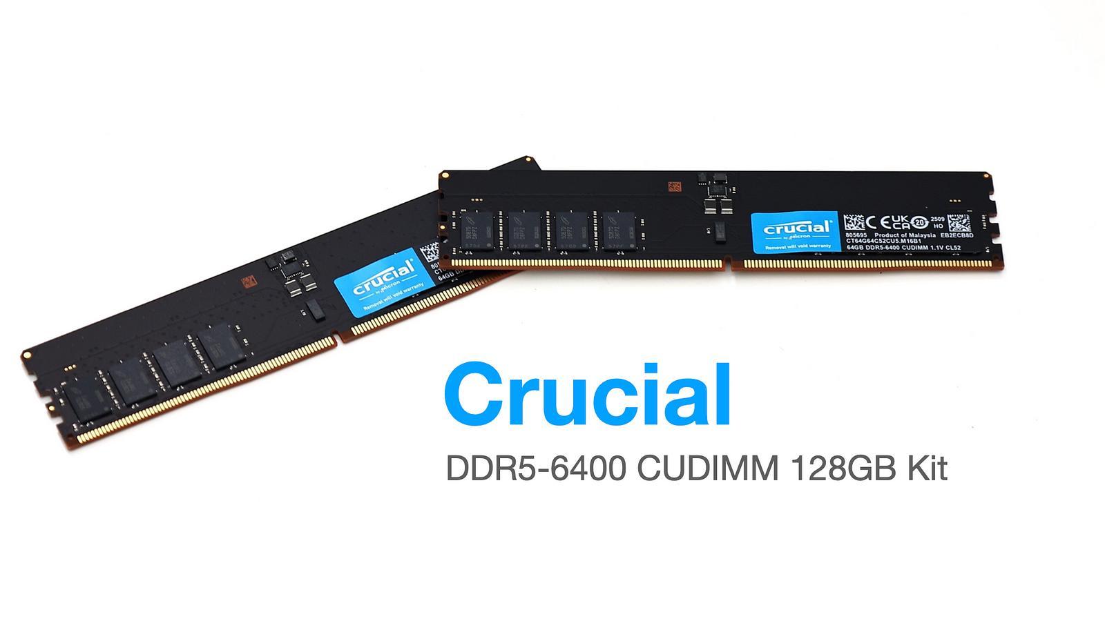 【心得】Crucial 大容量 JEDEC 新品 128GB Kit (64GBx2) DDR5–6400 CUDIMM @電腦應用綜合討論 哈啦板 - 巴哈姆特