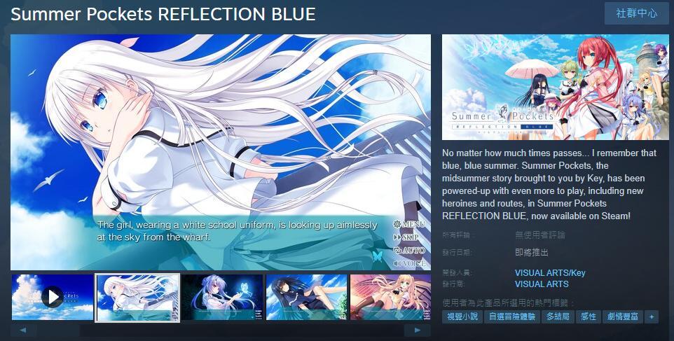 【情報】「Summer Pockets REFLECTION BLUE」steam版6月27日販售 @Summer Pockets 哈啦板 - 巴哈姆特