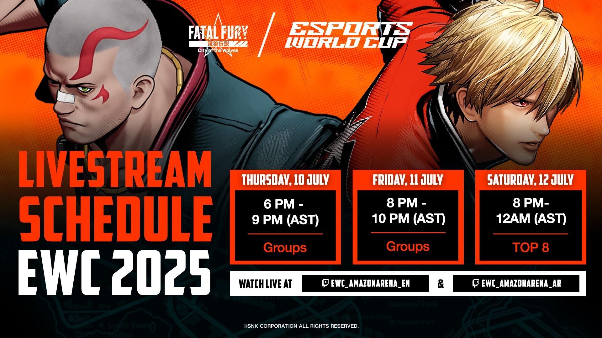 【情報】[EWC 2025] 7/10~7/12 電競世界盃 - 餓狼Cotw總決賽, 收看資訊 @餓狼傳說 系列 哈啦板 - 巴哈姆特