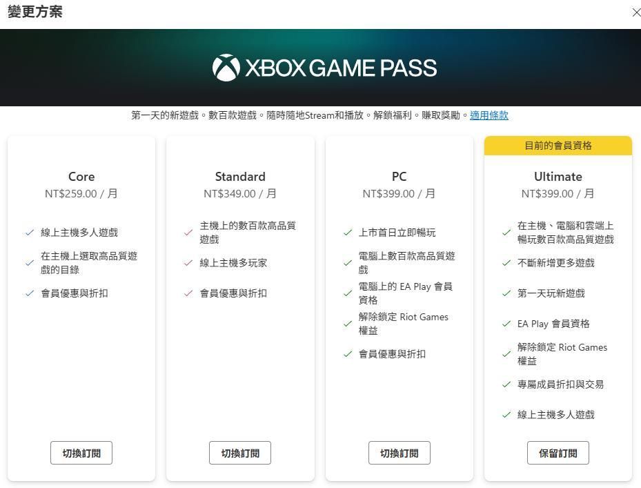 RE:【情報】微軟宣布即日起Xbox Game Pass訂閱層級推出全新訂閱層級，XGPU一個月649元，Ubisoft+Classic加入XGPU @Xbox / Xbox Series X ...